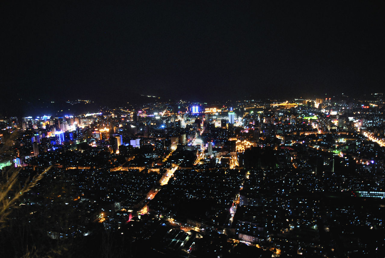 城市夜景二次元长图,二次元城市夜景,小城市夜景_大山谷图库